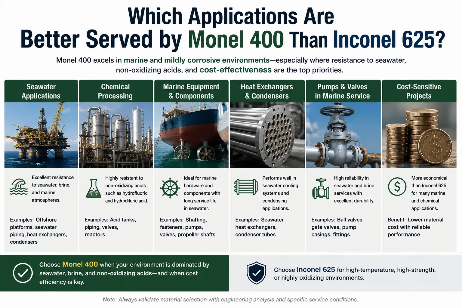 Inconel 625 frente a Monel 400: Guía para la selección de aleaciones ...